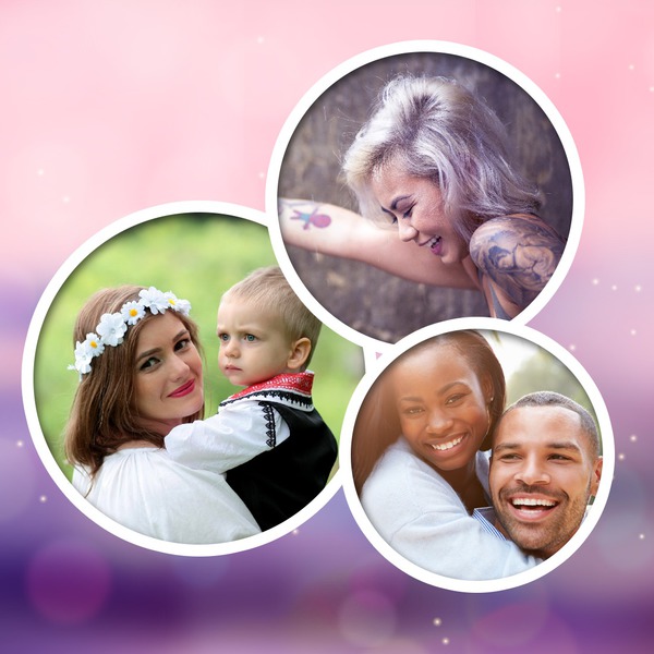 Círculos superpuestos Montaje Fotografico | Pixiz