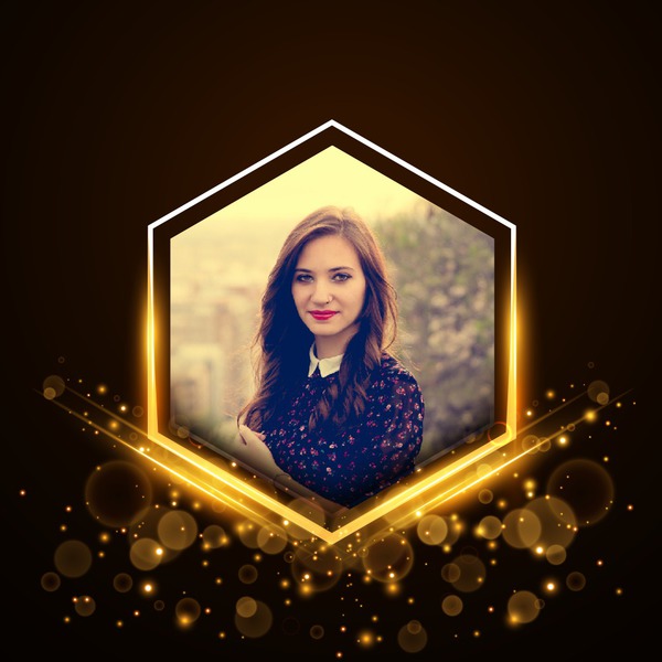Golden hexagon Design Template | Pixiz
