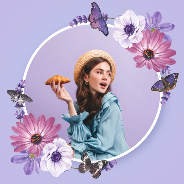 Flores violetas Fotomontagem | Pixiz