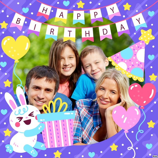 Happy Birthday Photo Frame Effect | Pixiz