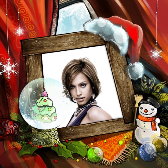 Christmas Snow Christmas tree Design Template | Pixiz