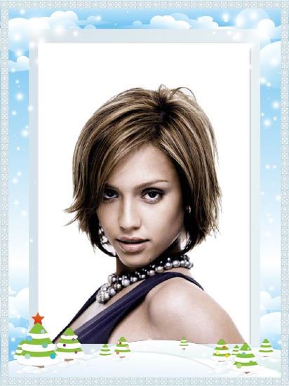 Christmas Tree Snow Winter Photo Frame Effect | Pixiz