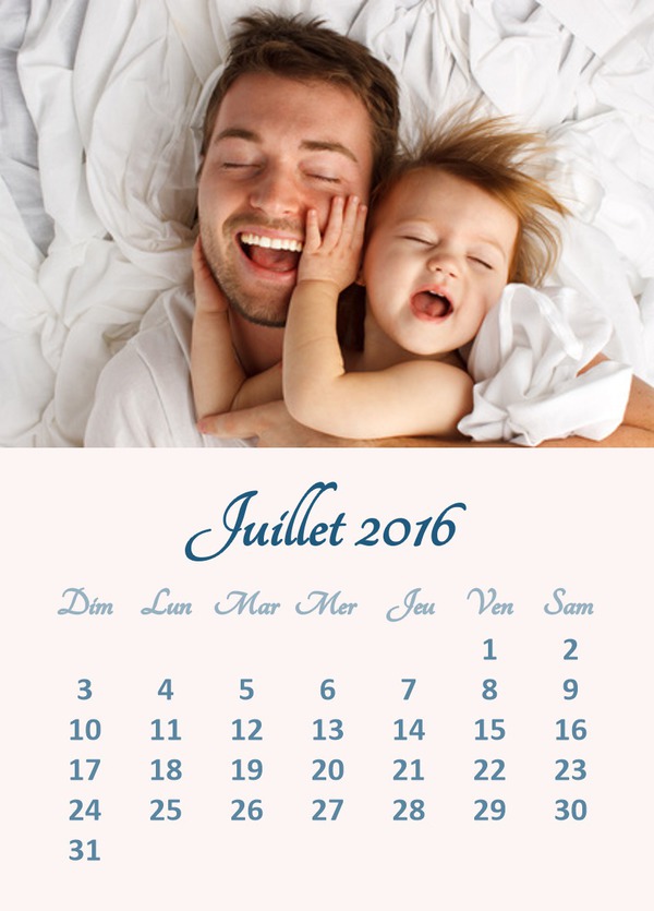 Kalender Juli 2016 mit kundengerechtem Foto Fotomontage | Pixiz