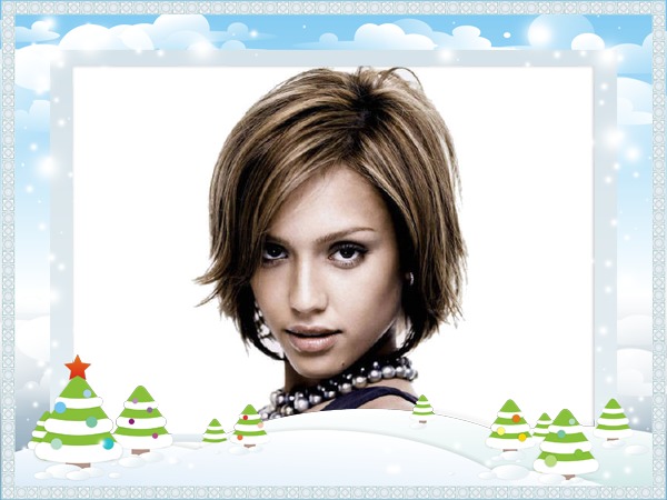 Christmas Tree Snow Winter Photo Frame Effect | Pixiz