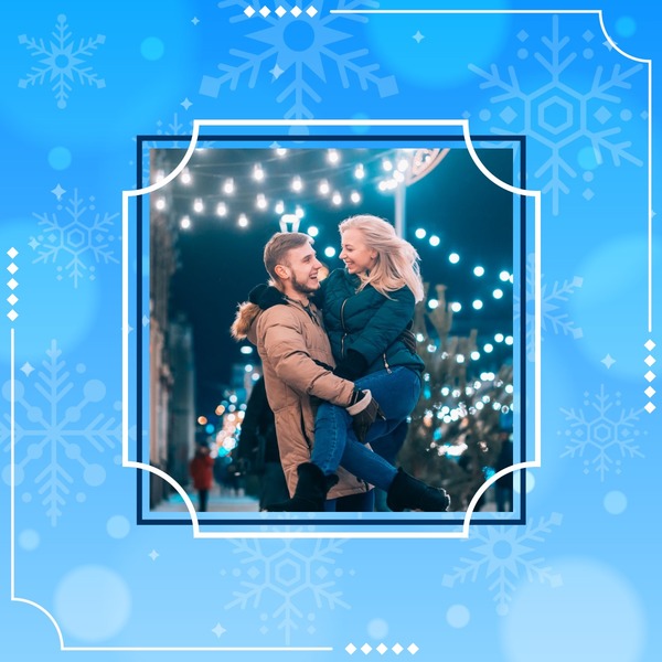 Snowflakes Photo Frame Effect | Pixiz