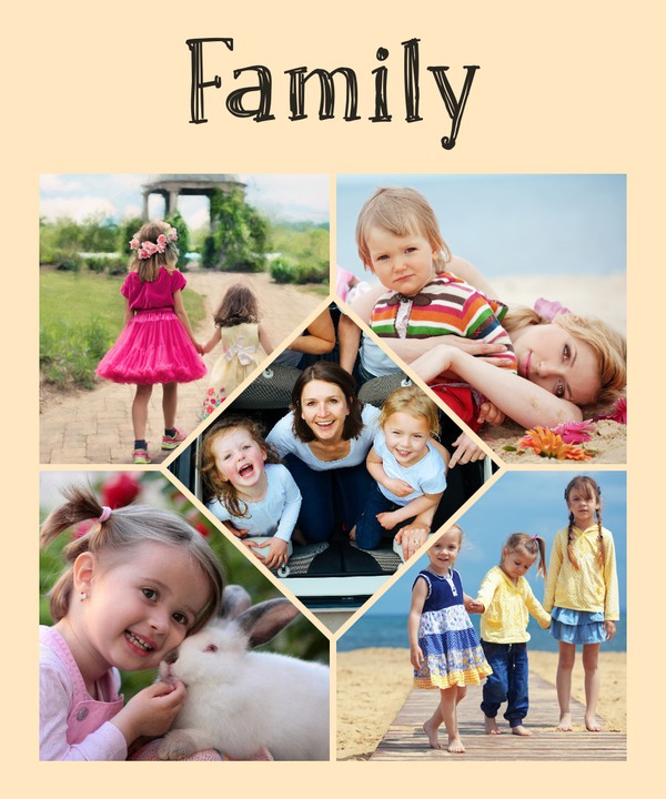 Colagem geométrica 5 fotos Fotomontagem | Pixiz