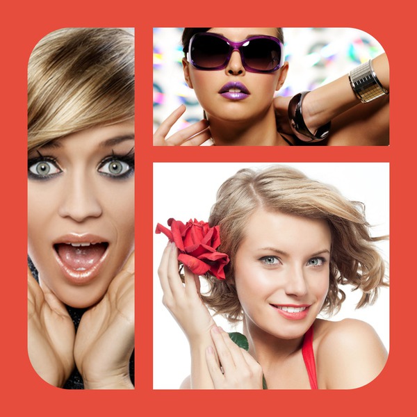 Rounded Corners Collage With Customizable Background Photo Frame Effect ...