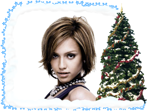 Christmas Tree Snow Photo Frame Effect | Pixiz