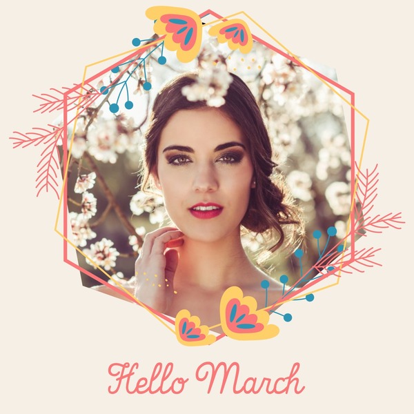 Spring hexagon Design Template | Pixiz