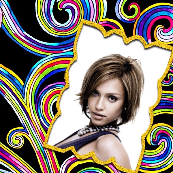 Multicolour Spirals Photo Frame Effect | Pixiz