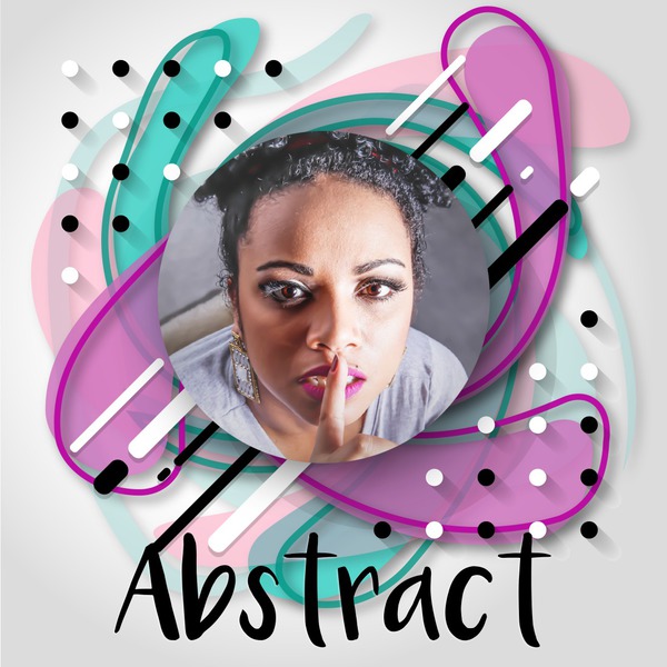 Round Picture With Abstract Background Photo Frame Effect | Pixiz