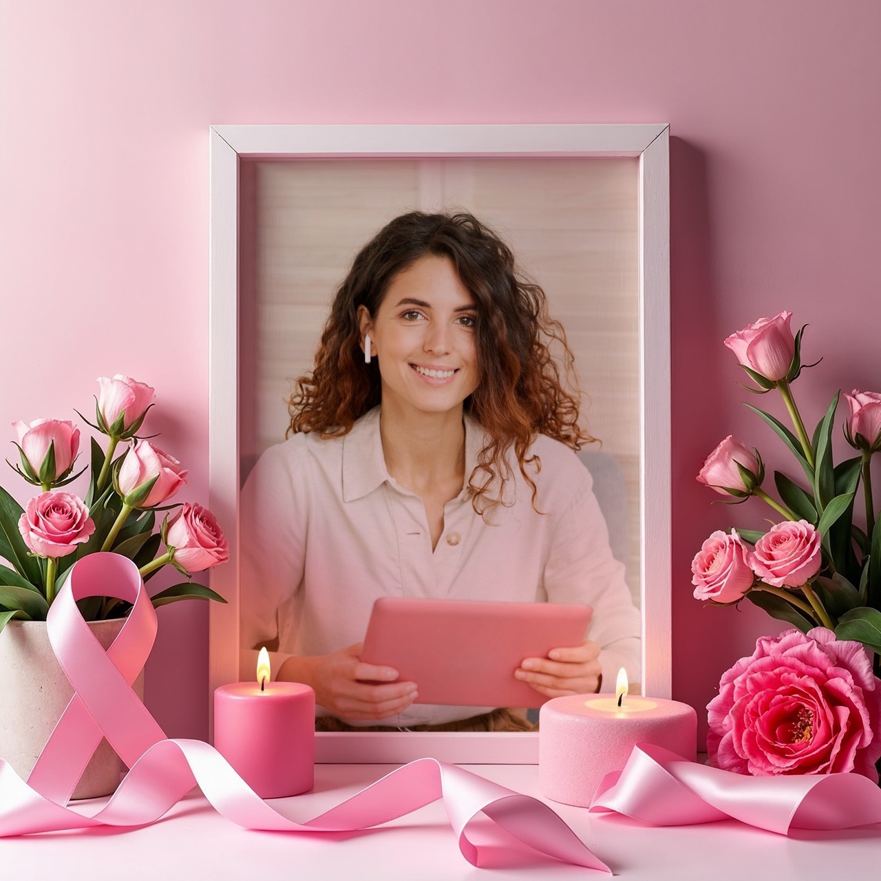 Pink October Photo Frame Effect | Pixiz