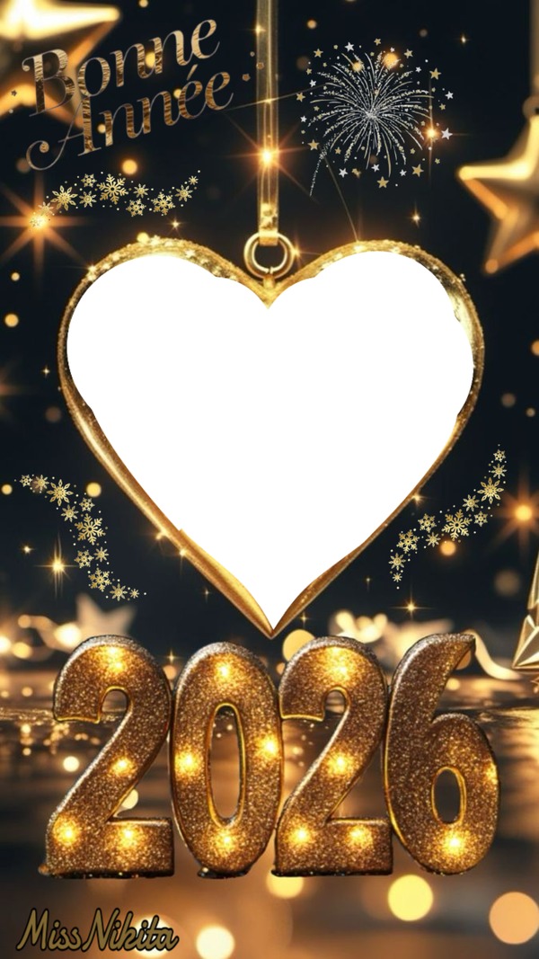 BONNE ANNÉE 2026 Photo Frame Effect | Pixiz