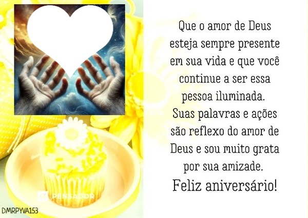 DMR - FELIZ ANIVERSÁRIO AMIGA Photo Frame Effect | Pixiz