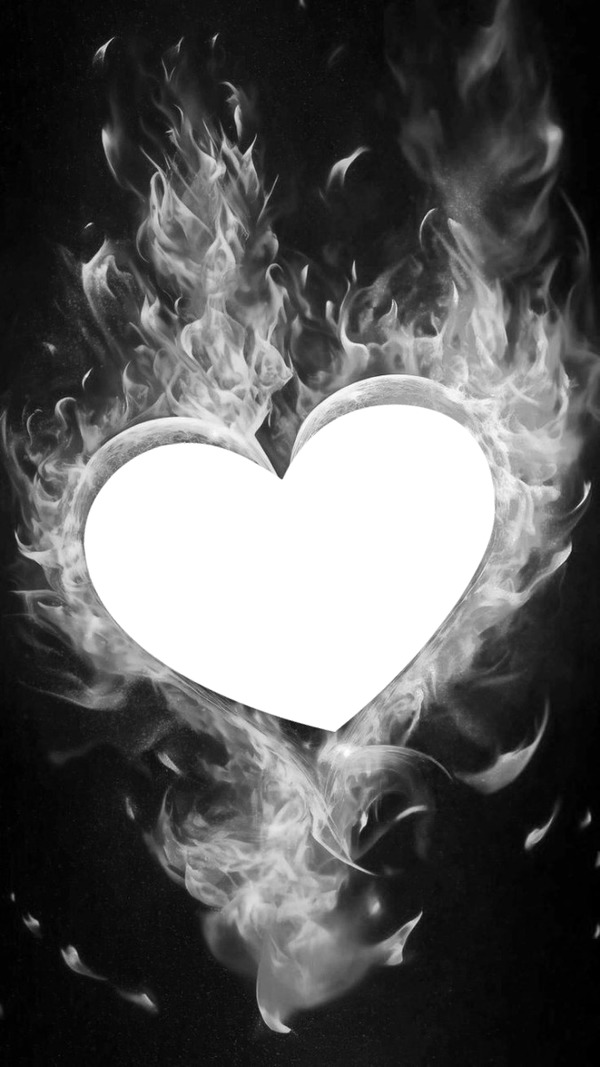 Corazón blanco Montage photo | Pixiz