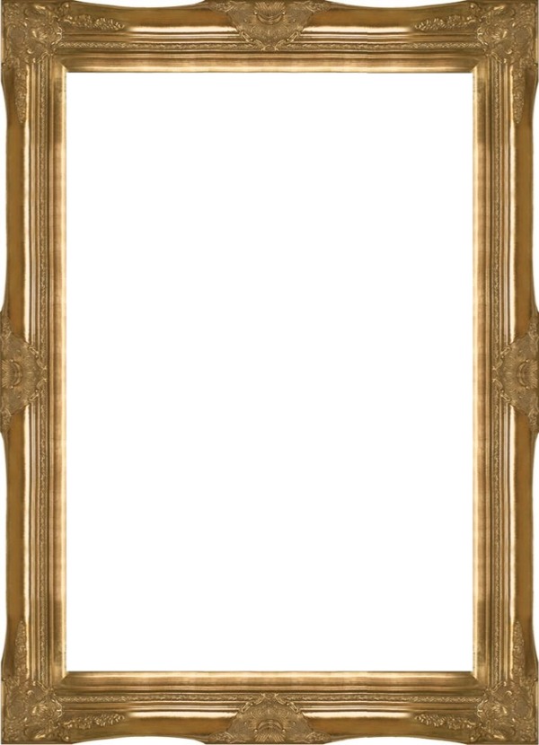 Victorian Gold Vertical Frame Photo Frame Effect | Pixiz