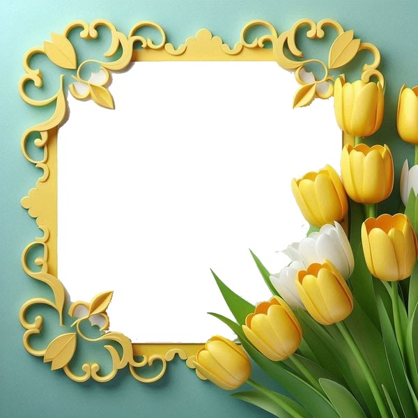 Flowers frame Fotomontagem | Pixiz