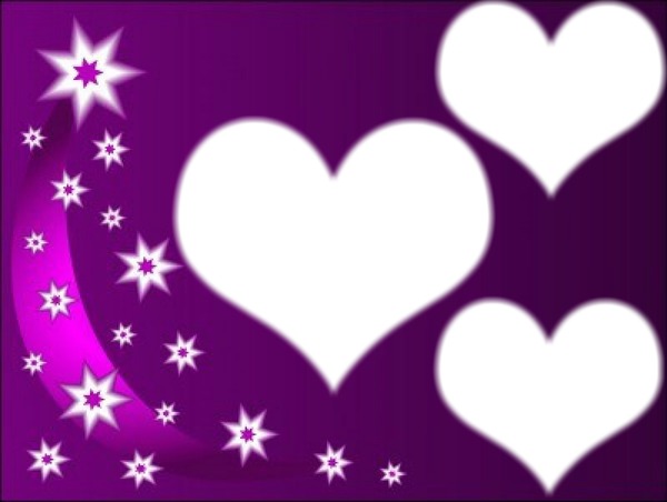 Coeur Mauve Photo Frame Effect | Pixiz