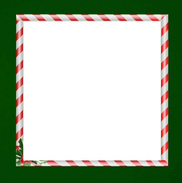 Candy Cane Green Frame Photo Frame Effect | Pixiz