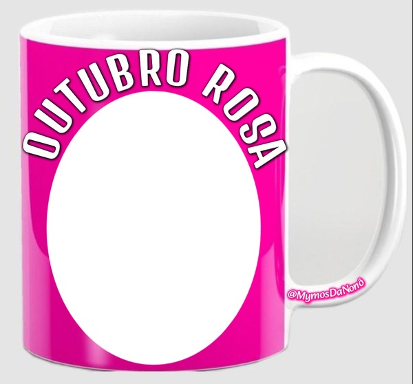 CANECA OUTUBRO 🩷 ROSA Montaje Fotografico | Pixiz