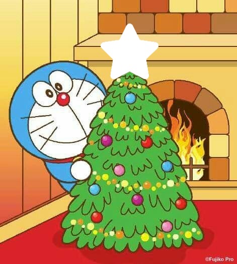 doraemon navidad Montaje Fotografico | Pixiz