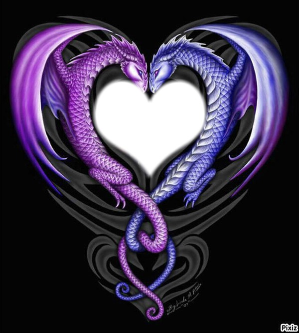 Drakoni Oformili Surce Photo Frame Effect | Pixiz