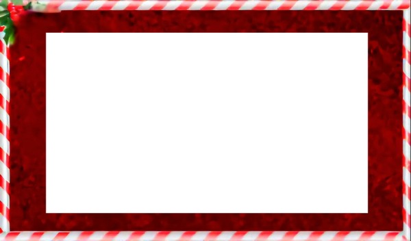 Red Background And Candy Cane Frame Photo Frame Effect | Pixiz
