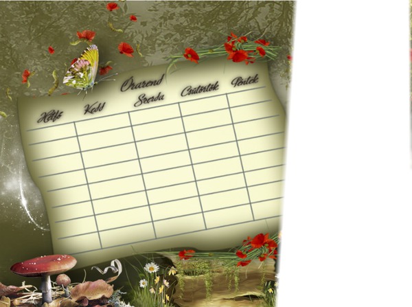 órarend Design Template | Pixiz