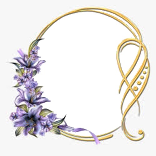 Flores Lila Photo Frame Effect | Pixiz