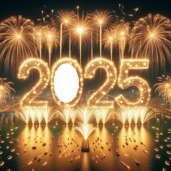 Feliz Año Nuevo 2025 Fotomontagem | Pixiz