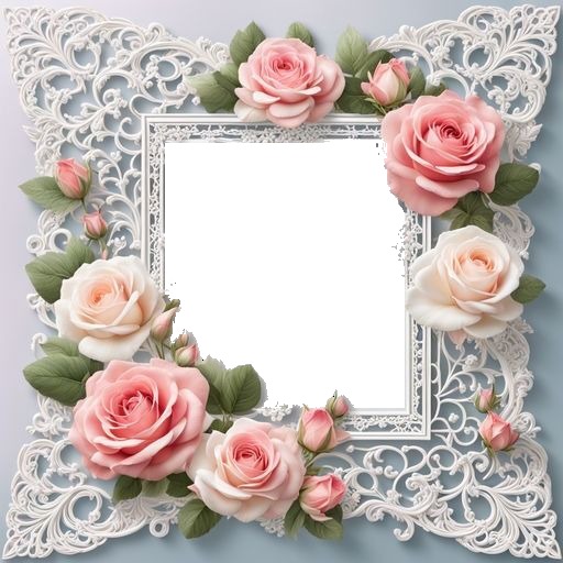 Flowers frame Montaje Fotografico | Pixiz