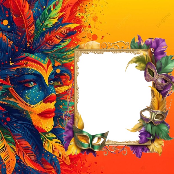 Mardi Gras Photo Frame Effect | Pixiz