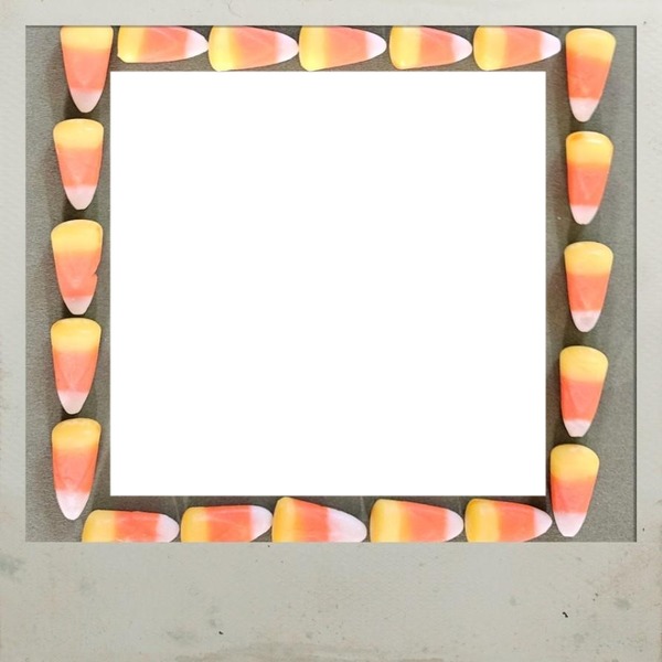 2025 Candy Corn Grey Polaroid Frame Photo Frame Effect | Pixiz