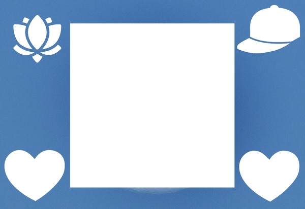 Blue Photo Frame Effect | Pixiz